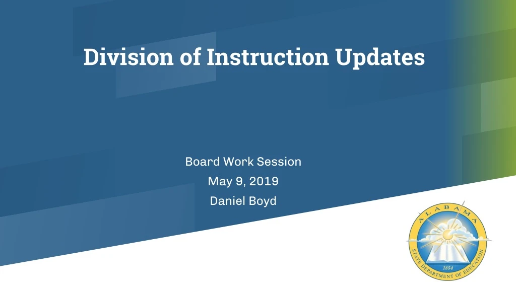 PPT - Division of Instruction Updates PowerPoint Presentation, free ...