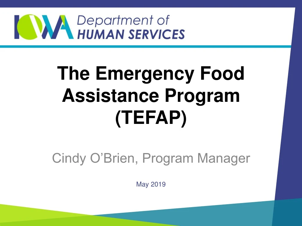 PPT - The Emergency Food Assistance Program (TEFAP) PowerPoint ...