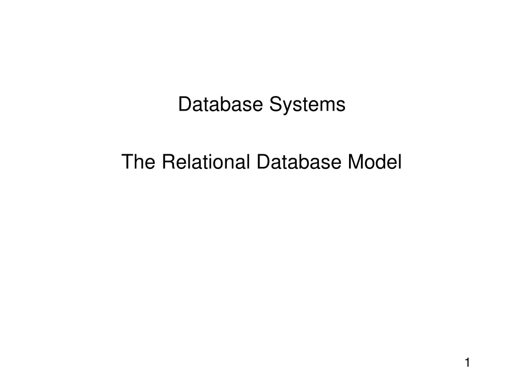 PPT - Database Systems The Relational Database Model PowerPoint ...