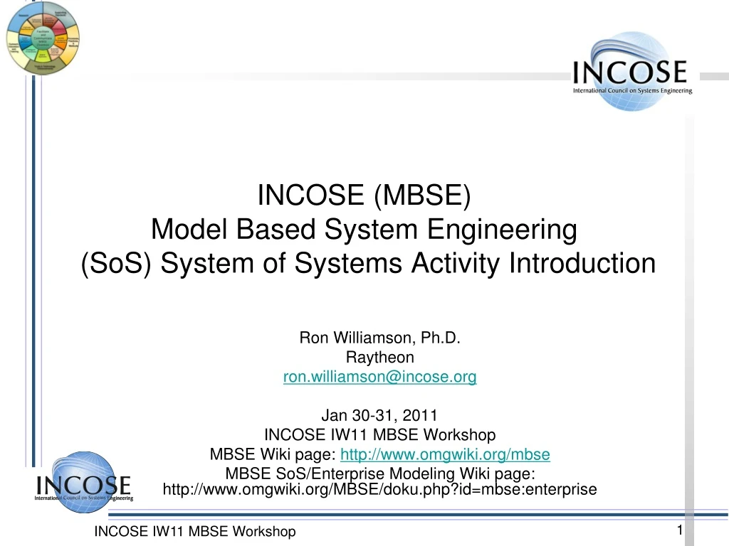 PPT - INCOSE (MBSE) Model Based System Engineering (SoS) System of ...