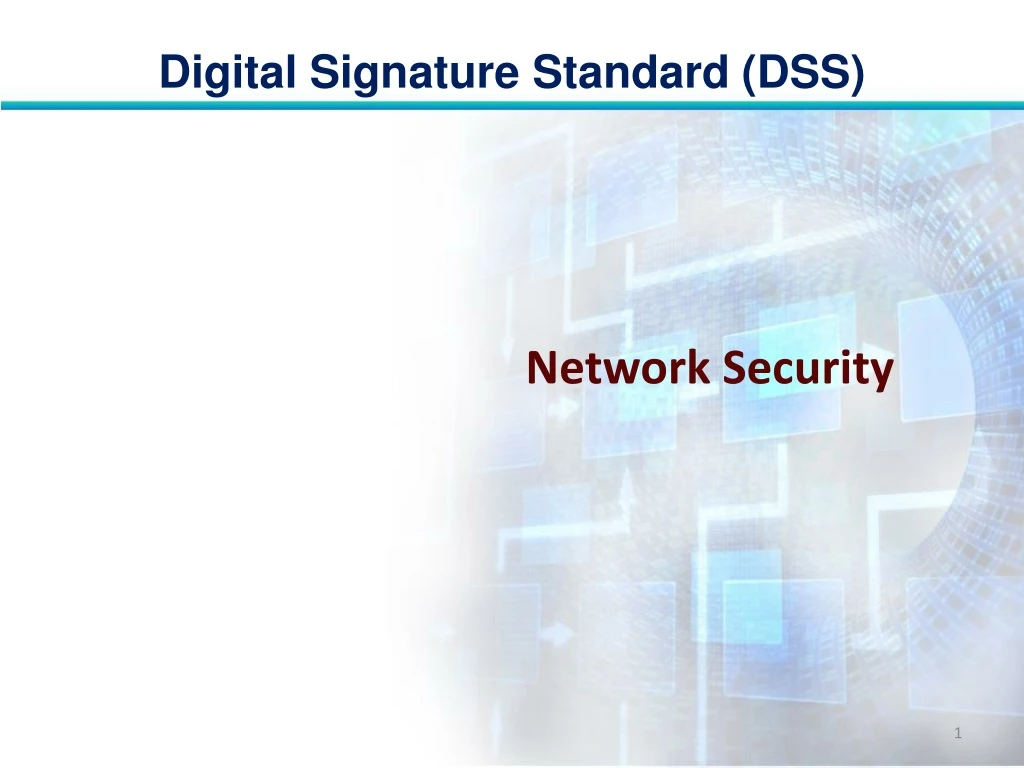 PPT - Digital Signature Standard (DSS) PowerPoint Presentation, free ...