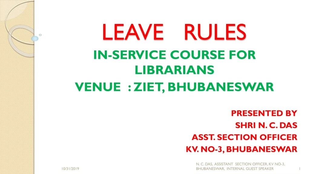 PPT - LEAVE RULES PowerPoint Presentation, free download - ID:8854559