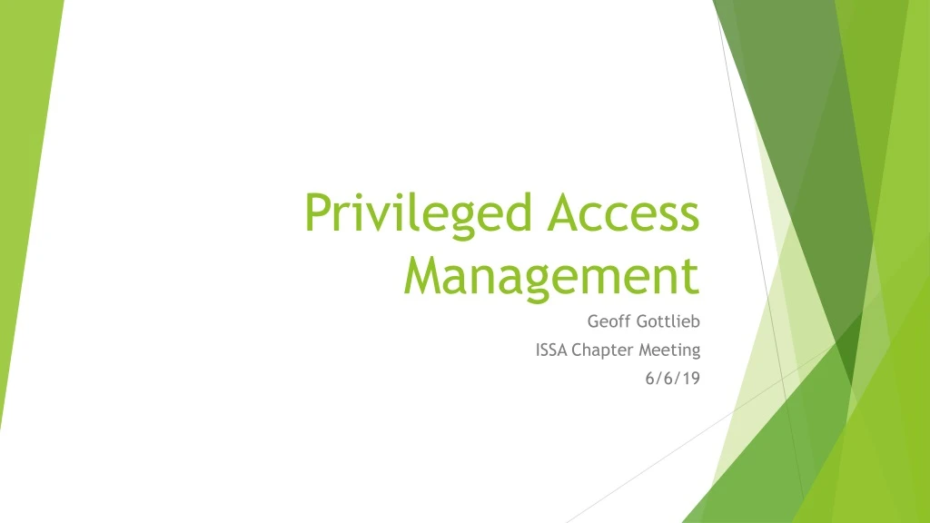 PPT - Privileged Access Management PowerPoint Presentation, free ...
