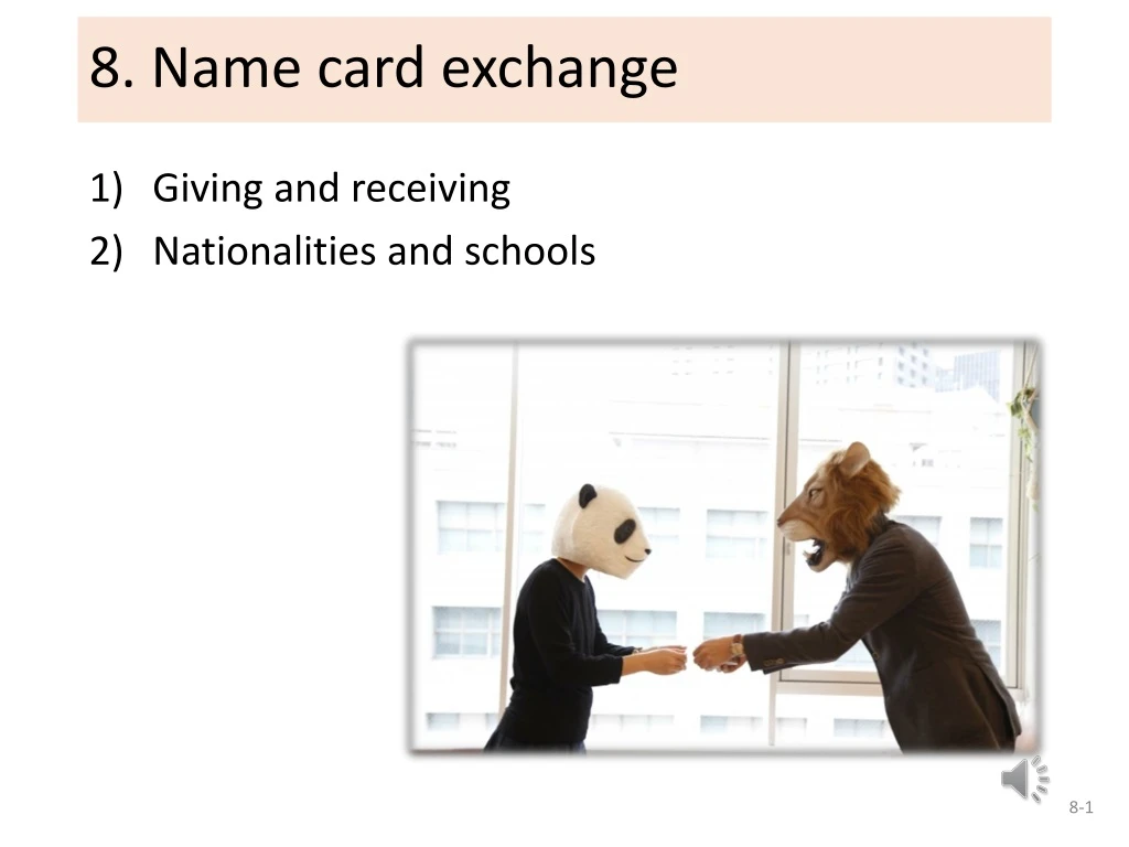 PPT - 8. Name card exchange PowerPoint Presentation, free download - ID ...
