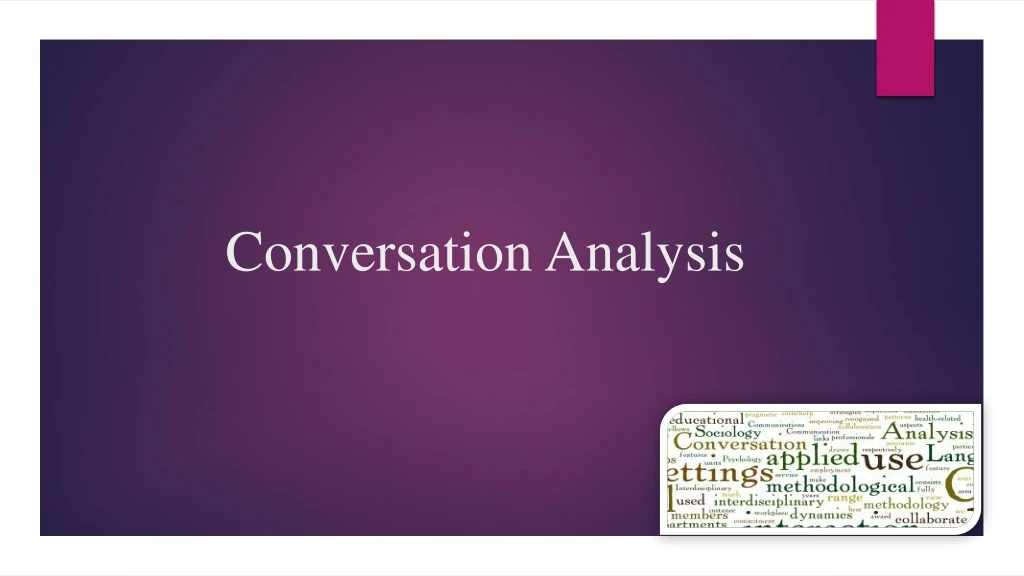 PPT - Conversation Analysis PowerPoint Presentation, free download - ID ...