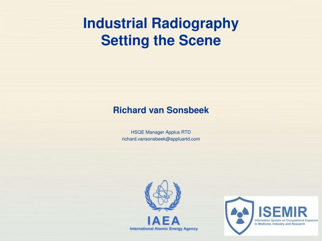 PPT - Industrial Radiography Setting the Scene PowerPoint Presentation ...