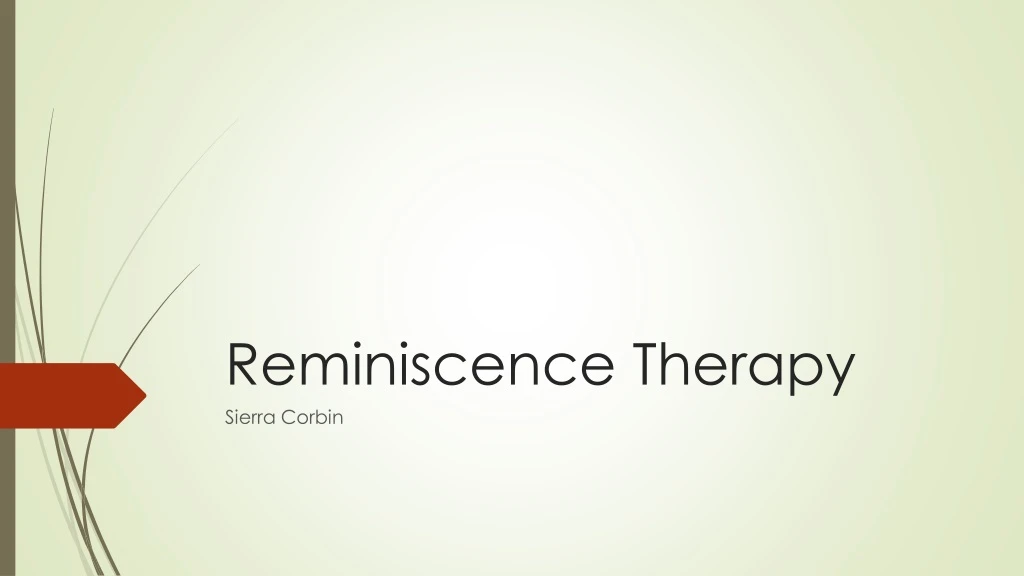 PPT - Reminiscence Therapy PowerPoint Presentation, free download - ID ...