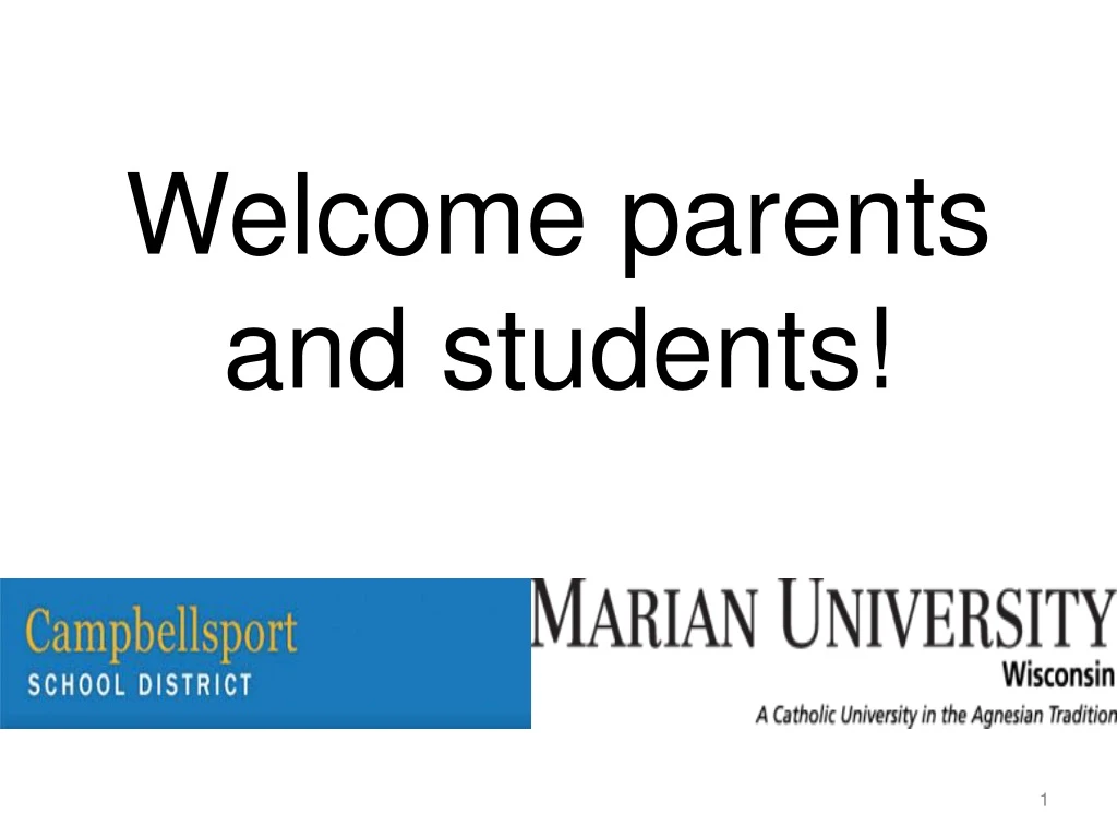 PPT - Welcome parents and students! PowerPoint Presentation, free ...