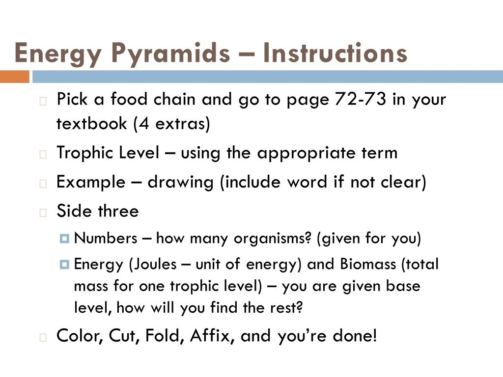 PPT - Energy Pyramids – Instructions PowerPoint Presentation, free ...