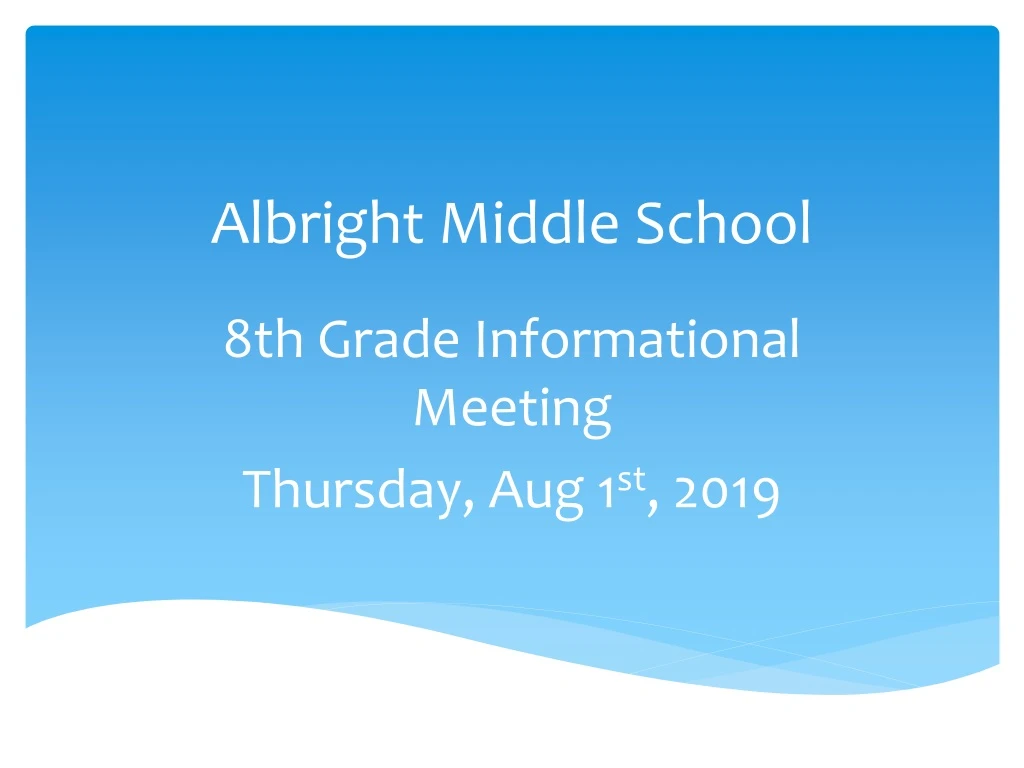 PPT - Albright Middle School PowerPoint Presentation, free download ...
