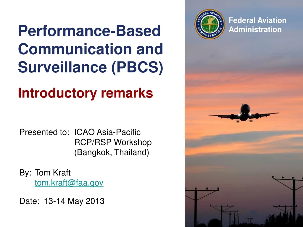 PPT - Performance-Based Communication and Surveillance (PBCS ...