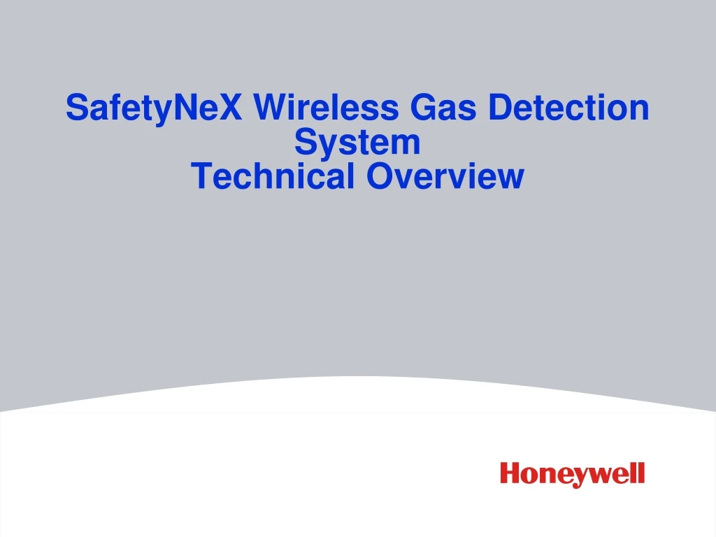 PPT - SafetyNeX Wireless Gas Detection System Technical Overview ...