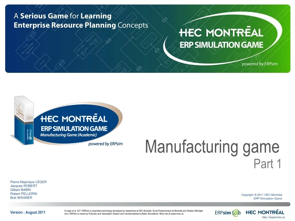 PPT - Manufacturing game PowerPoint Presentation, free download - ID ...
