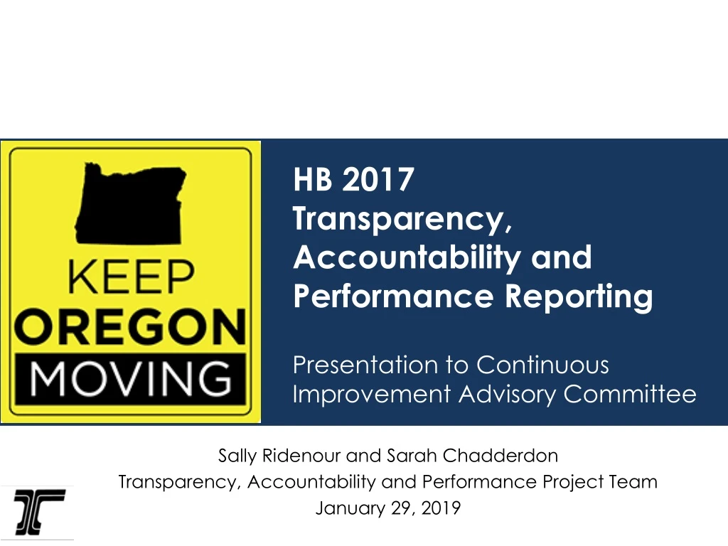 PPT - HB 2017 Transparency , Accountability and Performance Reporting ...