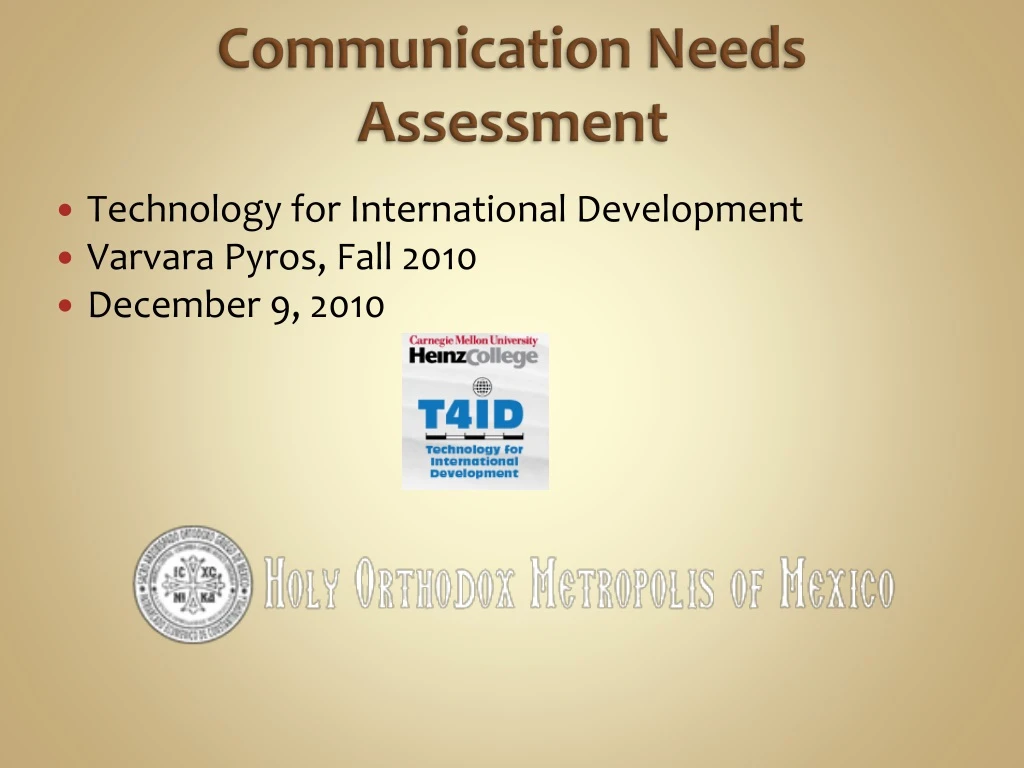PPT - Communication Needs Assessment PowerPoint Presentation, free ...