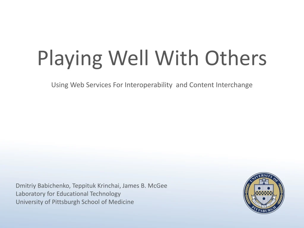 PPT - Playing Well With Others PowerPoint Presentation, free download ...