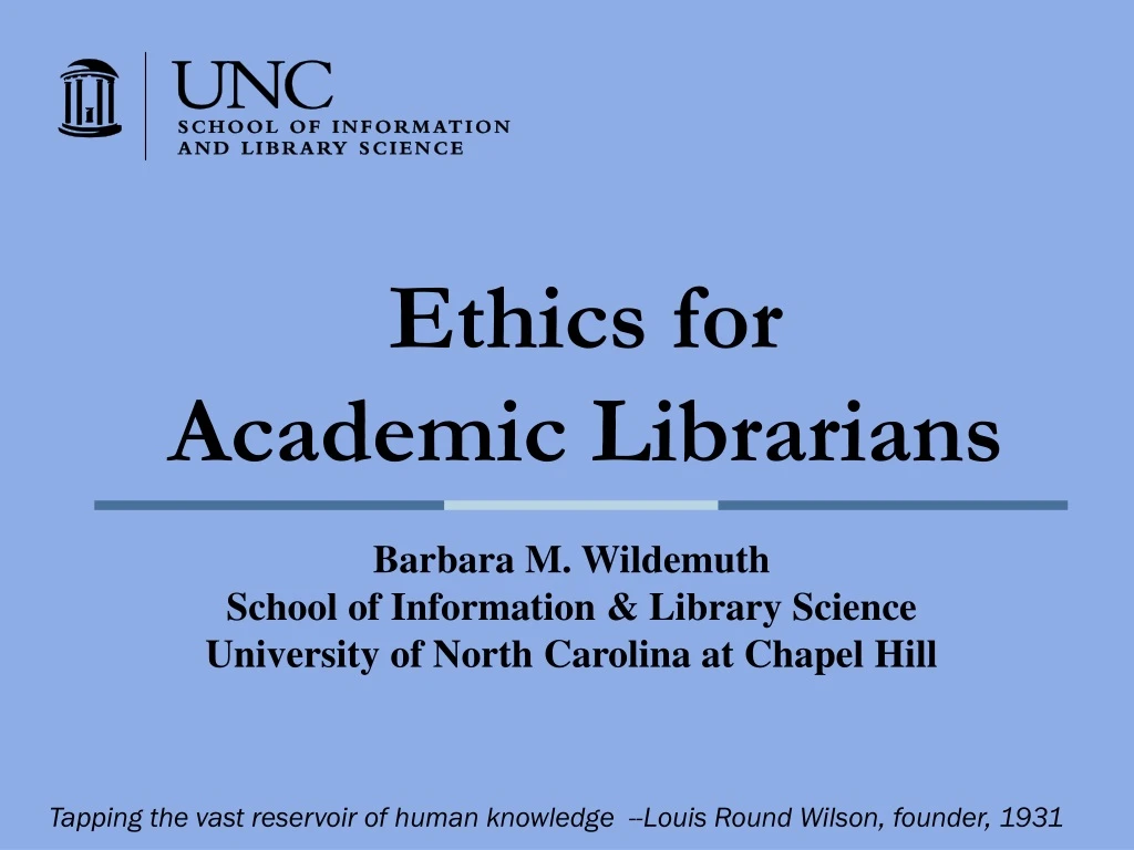 PPT - Ethics for Academic Librarians PowerPoint Presentation, free download - ID:8877465