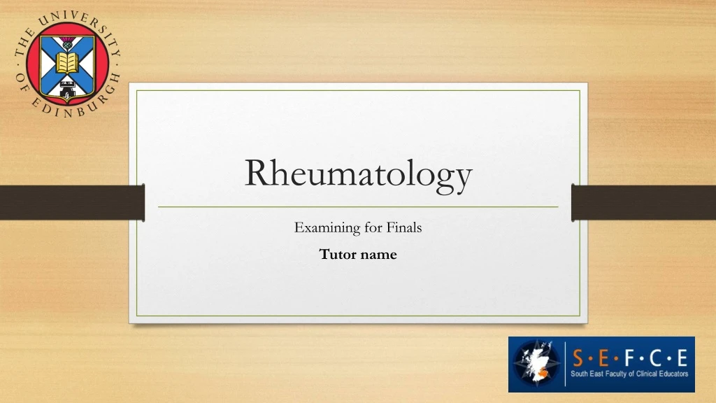 PPT - Rheumatology PowerPoint Presentation, free download - ID:8878715