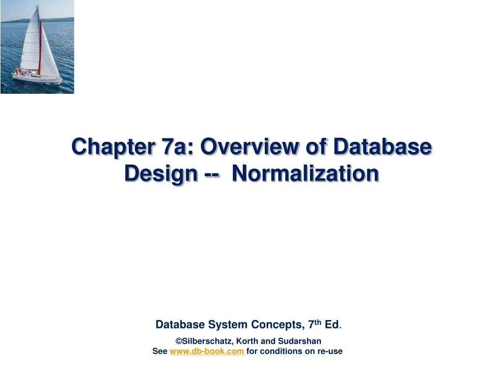 Ppt Chapter 7a Overview Of Database Design Normalization