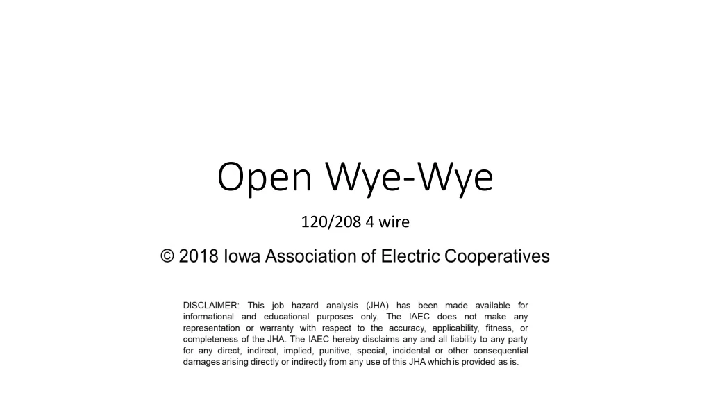 PPT - Open Wye-Wye PowerPoint Presentation, free download - ID:8880388