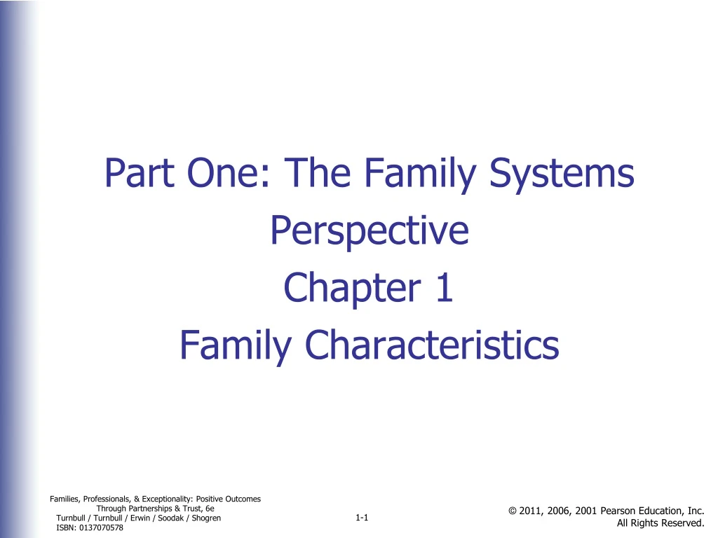 PPT - Part One: The Family Systems Perspective Chapter 1 Family ...