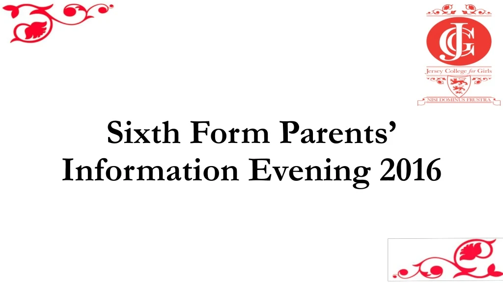 PPT - Sixth Form Parents’ Information Evening 2016 PowerPoint ...