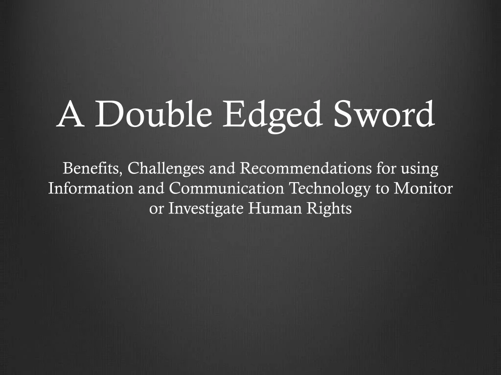 PPT - A Double Edged Sword PowerPoint Presentation, free download - ID ...