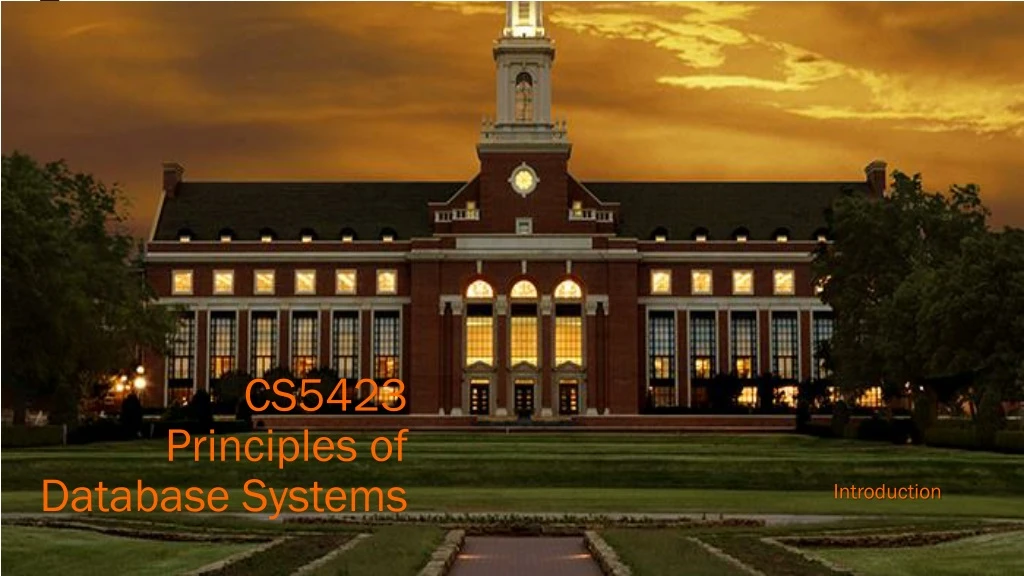 PPT - CS5423 Principles of Database Systems PowerPoint Presentation ...
