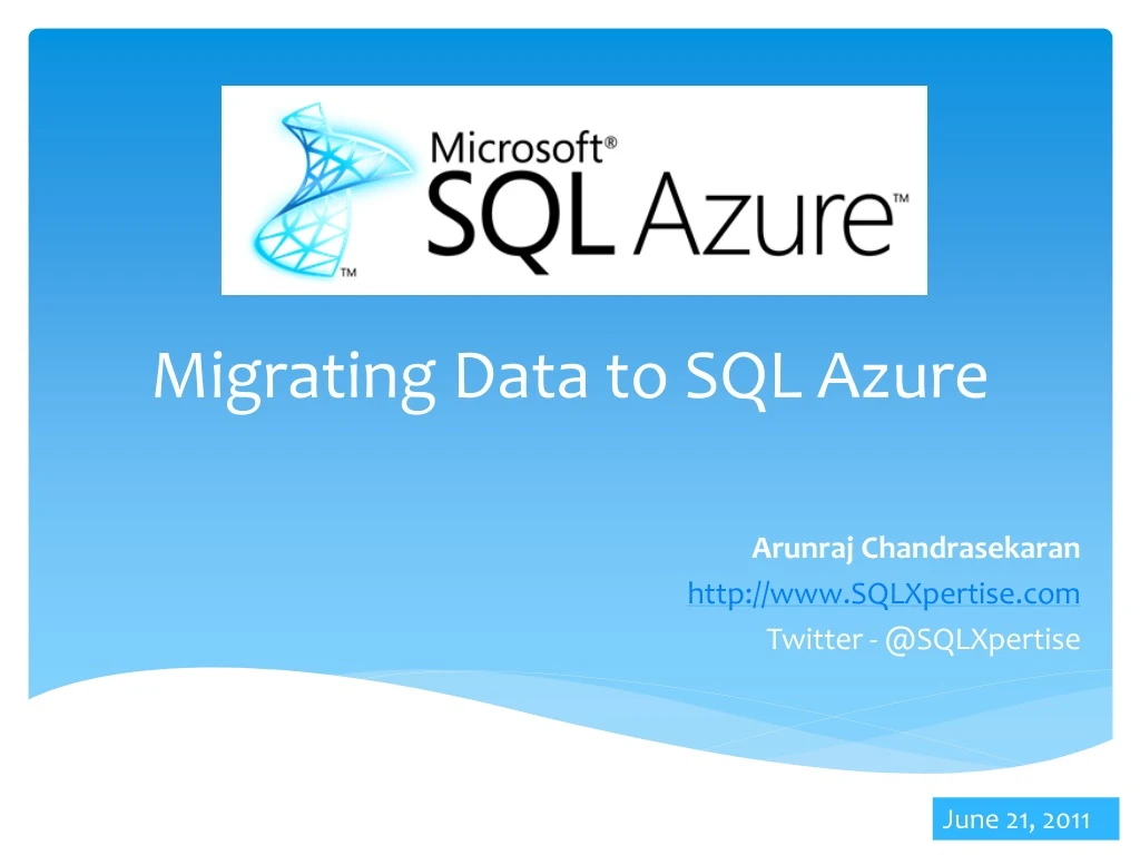 PPT - Migrating Data to SQL Azure PowerPoint Presentation, free ... PPT - Migrating Data to SQL Azure PowerPoint Presentation, free ...