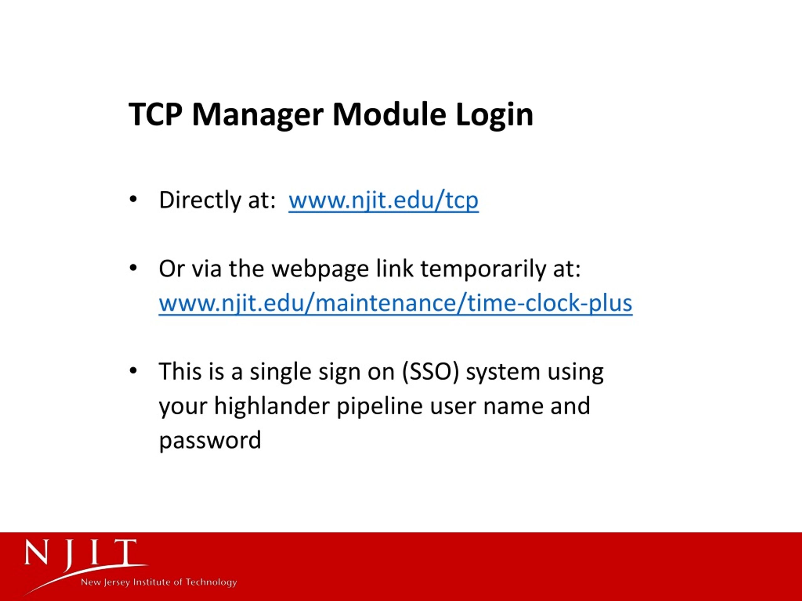 PPT - TCP Manager Module Orientation PowerPoint Presentation, free ...