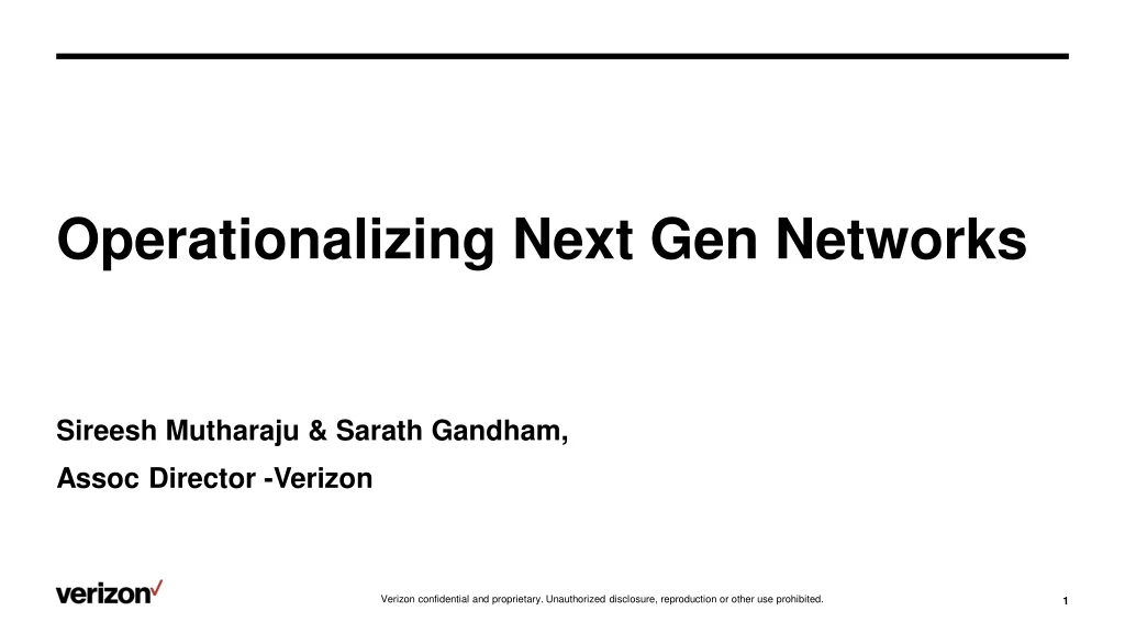 PPT - Operationalizing Next Gen Networks PowerPoint Presentation, free ...
