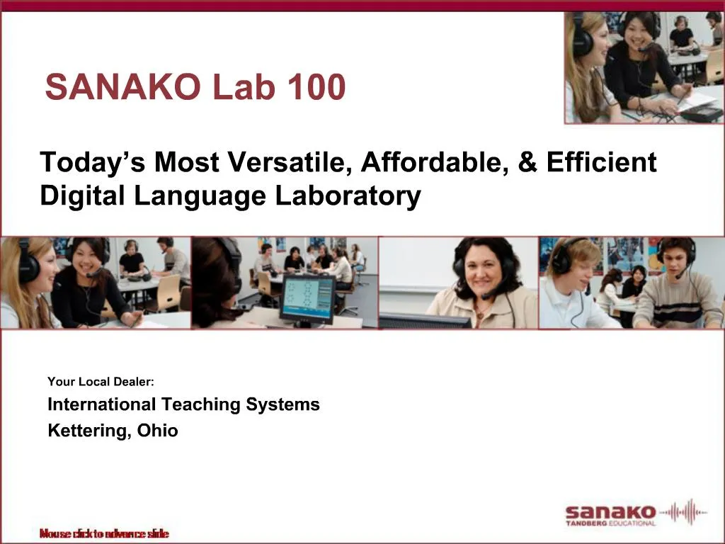 PPT - SANAKO Lab 100 PowerPoint Presentation, free download - ID:889151