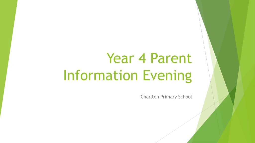 PPT - Year 4 Parent Information Evening PowerPoint Presentation, free ...
