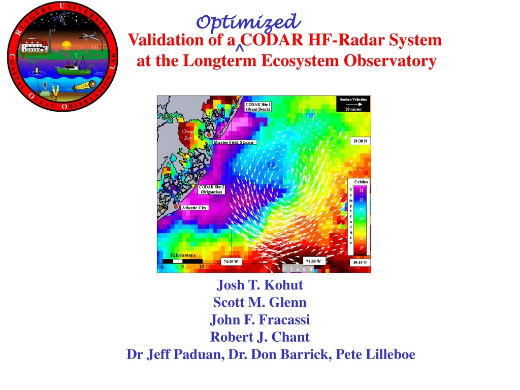 PPT - Validation of a CODAR HF-Radar System at the Longterm Ecosystem ...