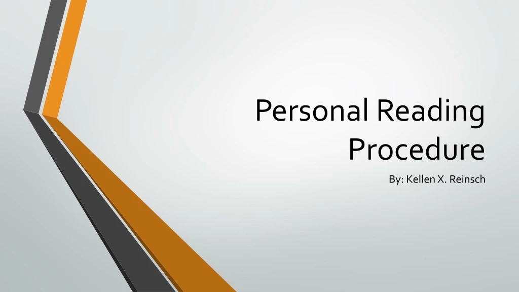 PPT - Personal Reading Procedure PowerPoint Presentation, free download ...