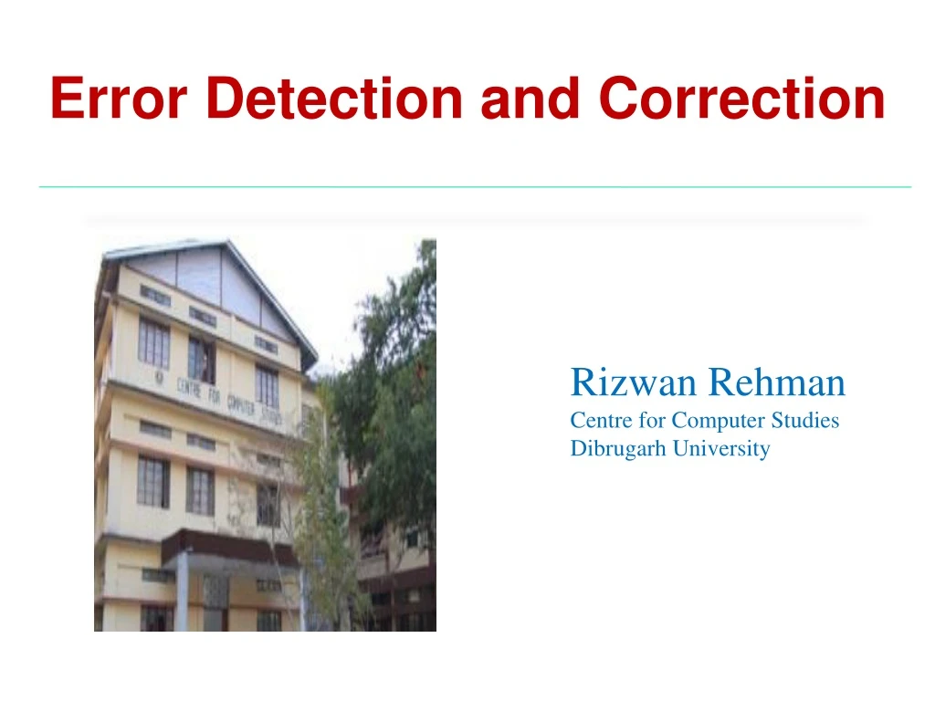 Ppt Error Detection And Correction Powerpoint Presentation Free