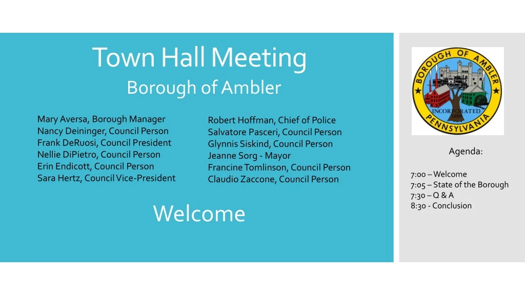 PPT - Town Hall Meeting PowerPoint Presentation, free download - ID:8893384