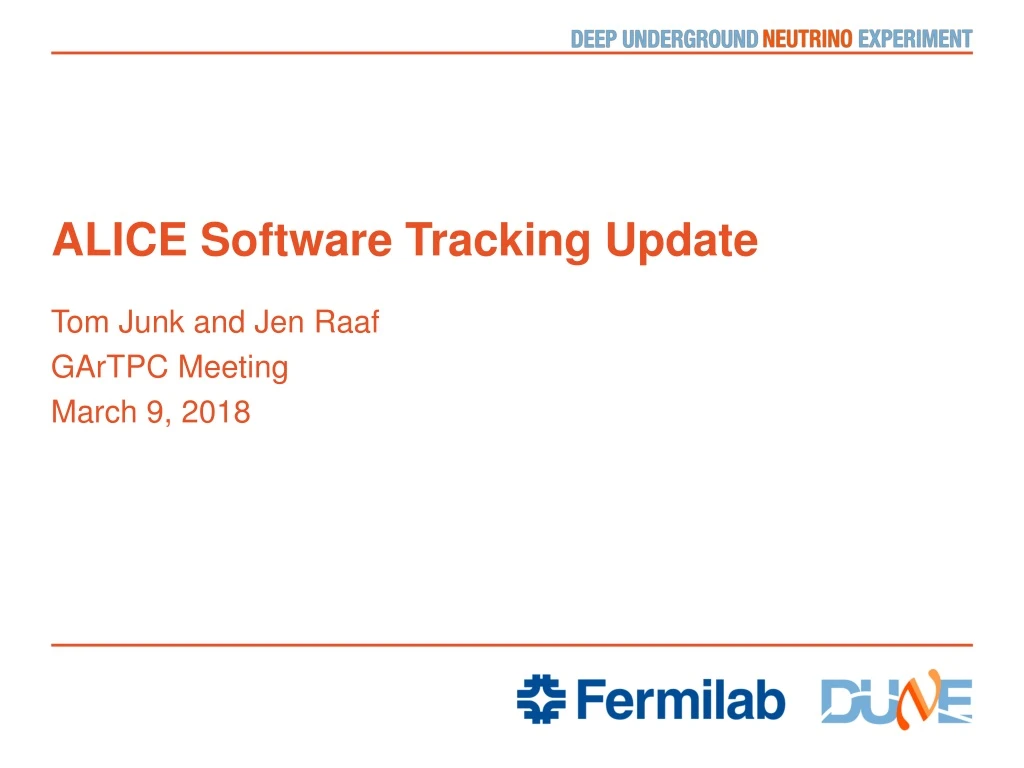 PPT - ALICE Software Tracking Update PowerPoint Presentation, free ...
