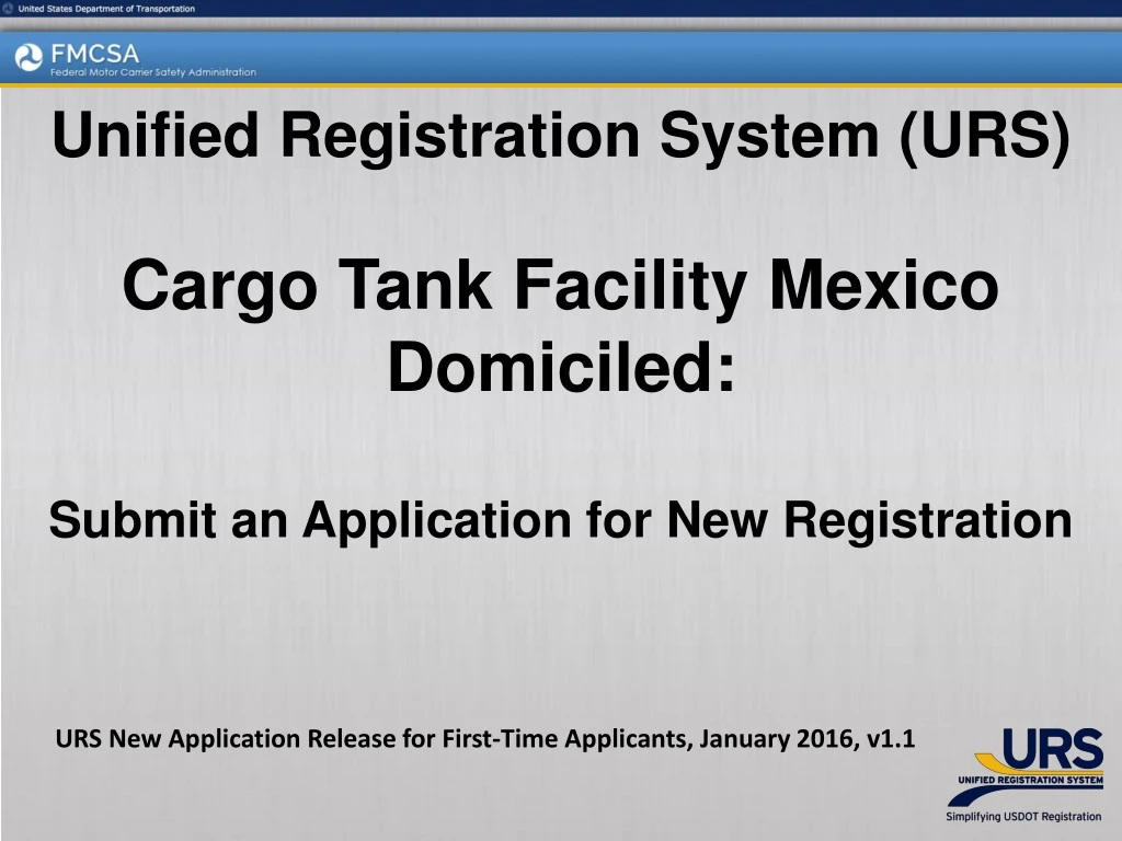 PPT - Unified Registration System (URS) PowerPoint Presentation, free ...