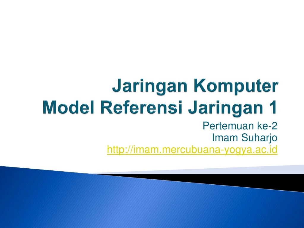 PPT - Jaringan Komputer Model Referensi Jaringan 1 PowerPoint ...