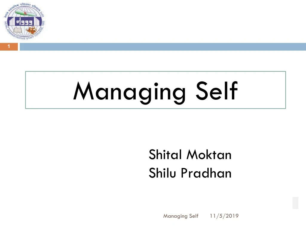 PPT - Managing Self PowerPoint Presentation, free download - ID:8898458