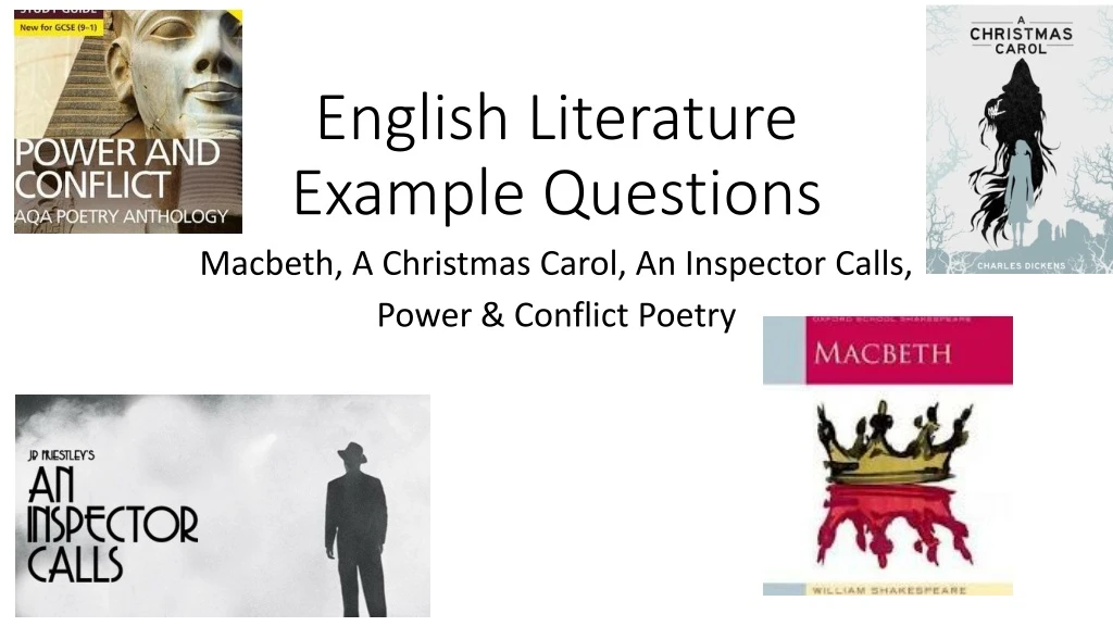 PPT - English Literature Example Questions PowerPoint Presentation ...
