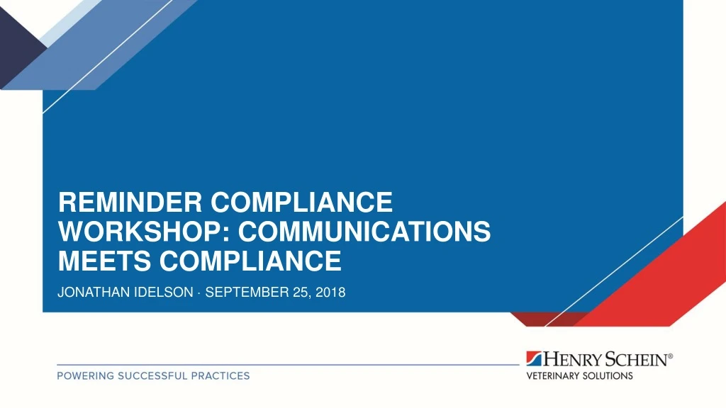 PPT - Reminder Compliance Workshop: Communications Meets Compliance ...