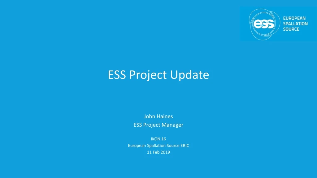 PPT - ESS Project Update PowerPoint Presentation, free download - ID ...