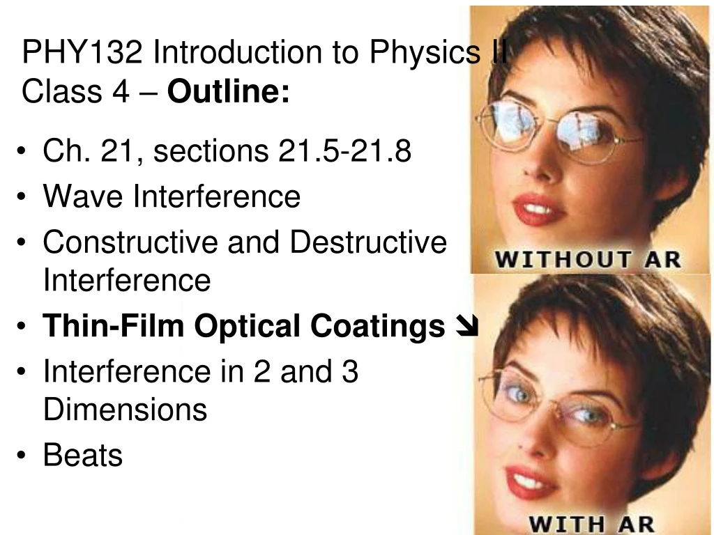 PPT - PHY132 Introduction to Physics II Class 4 – Outline: PowerPoint ...