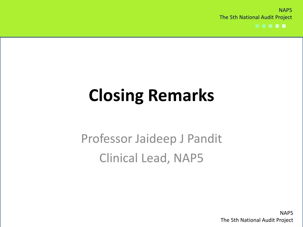 PPT - Closing Remarks PowerPoint Presentation, free download - ID:8902853