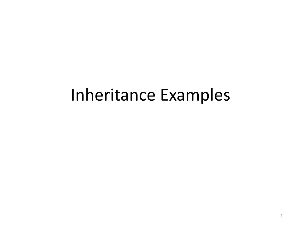 PPT - Inheritance Examples PowerPoint Presentation, free download - ID ...
