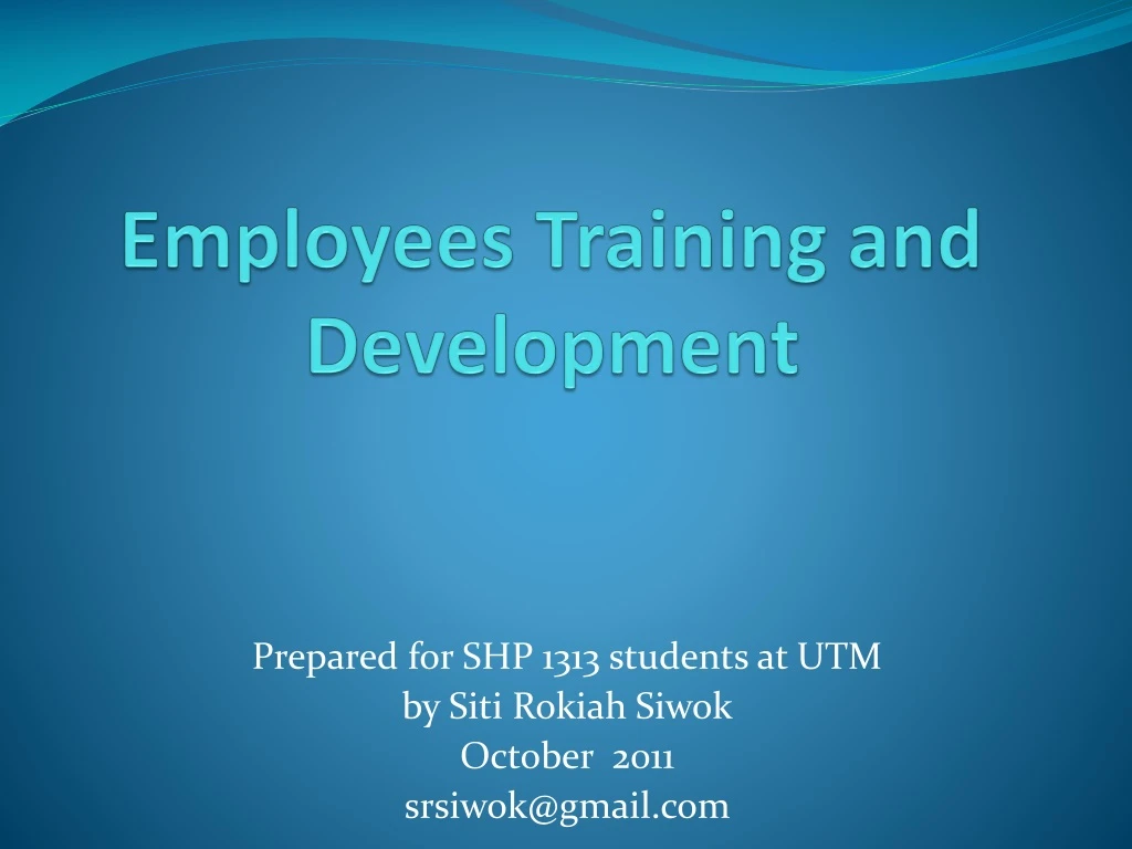 PPT - Employees Training and Development PowerPoint Presentation, free ...