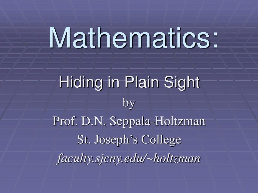 PPT - Mathematics: PowerPoint Presentation, free download - ID:8905159