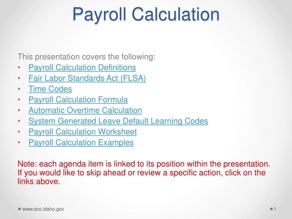 PPT - Payroll Calculation PowerPoint Presentation, free download - ID ...